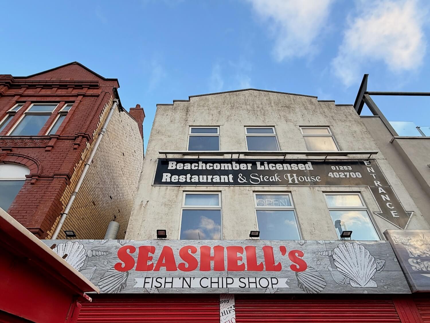 Seashells Fish and Chip shop – Blackpool Web
